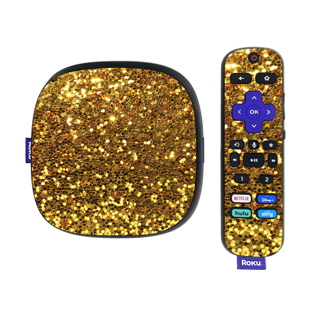 Gold Dazzle Skin For Roku Ultra HDR 4K Streaming Media Player (2020 ...