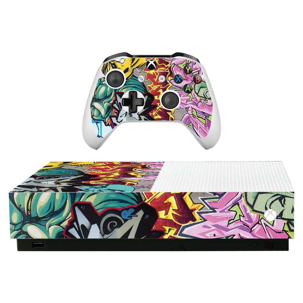 Graffiti Wild Styles Skin For Microsoft Xbox One S All-Digital Edition ...