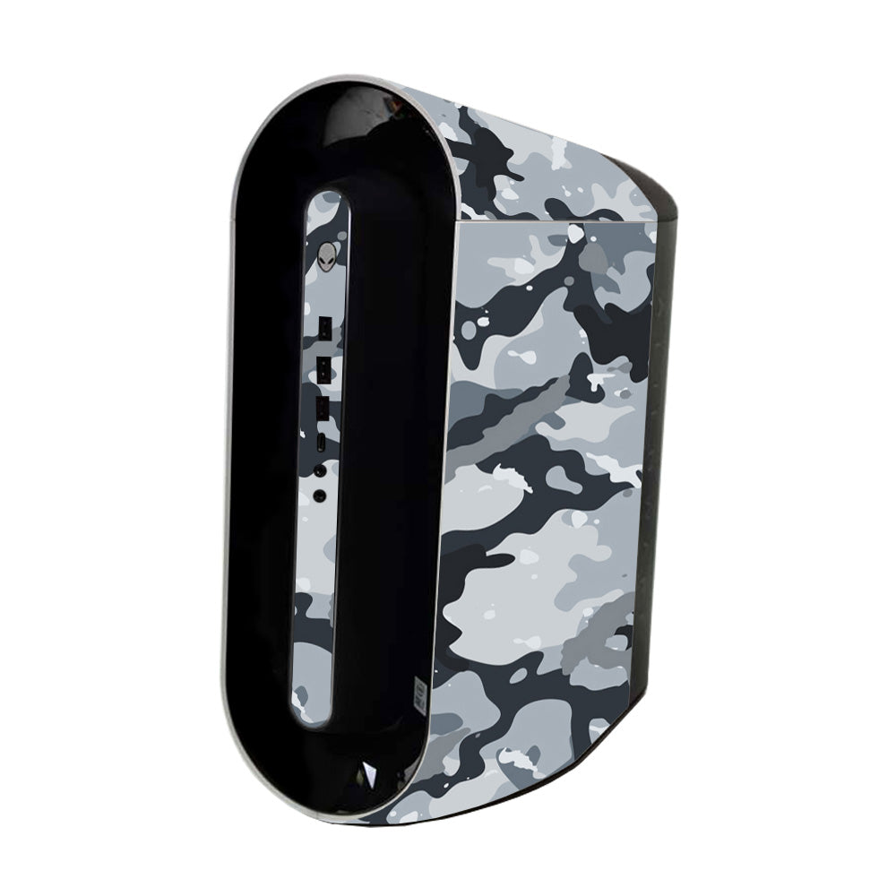Gray Camouflage Skin For Alienware Aurora R11 Gaming Desktop — MightySkins