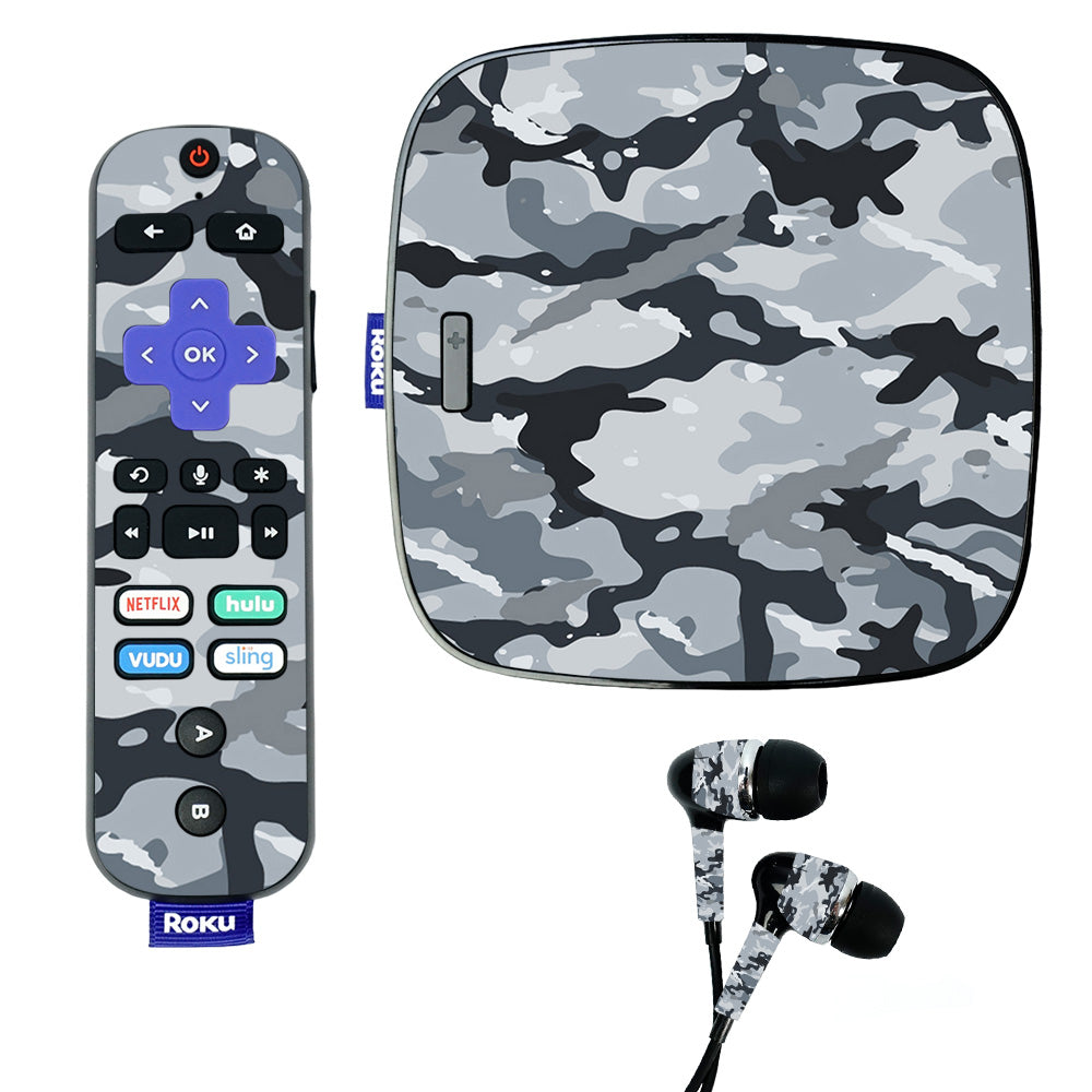 Gray Camouflage Skin For Roku Ultra — MightySkins
