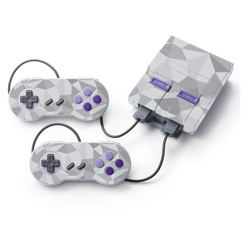 Gray Polygon Skin For Nintendo Super NES Classic — MightySkins
