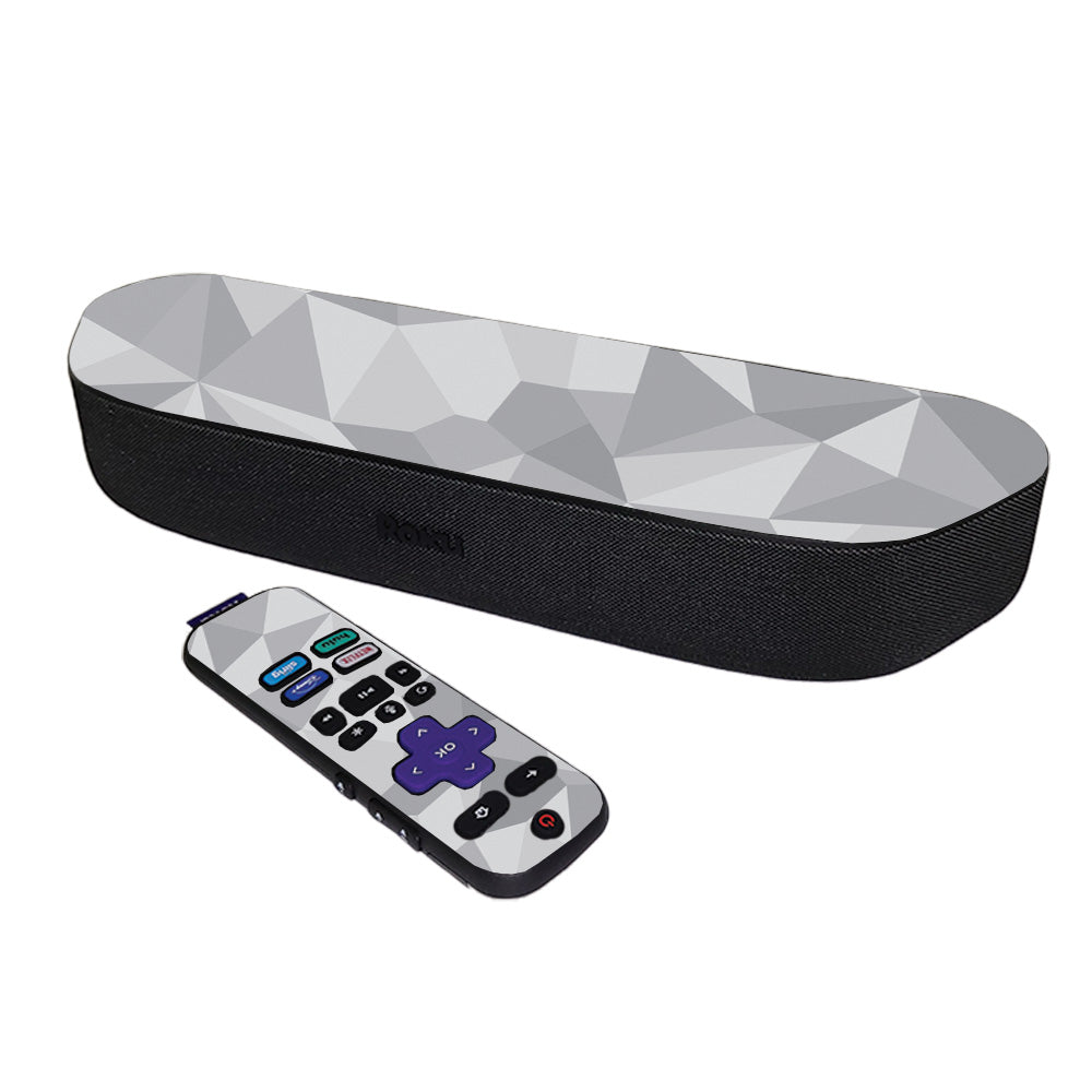 Gray Polygon Skin For Roku Streambar Media Player (2020) — MightySkins
