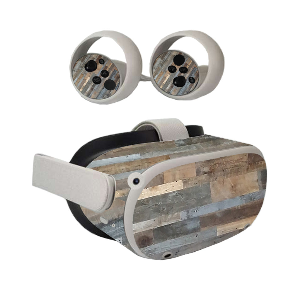 Gray Wood Skin For Oculus Quest 2 — MightySkins