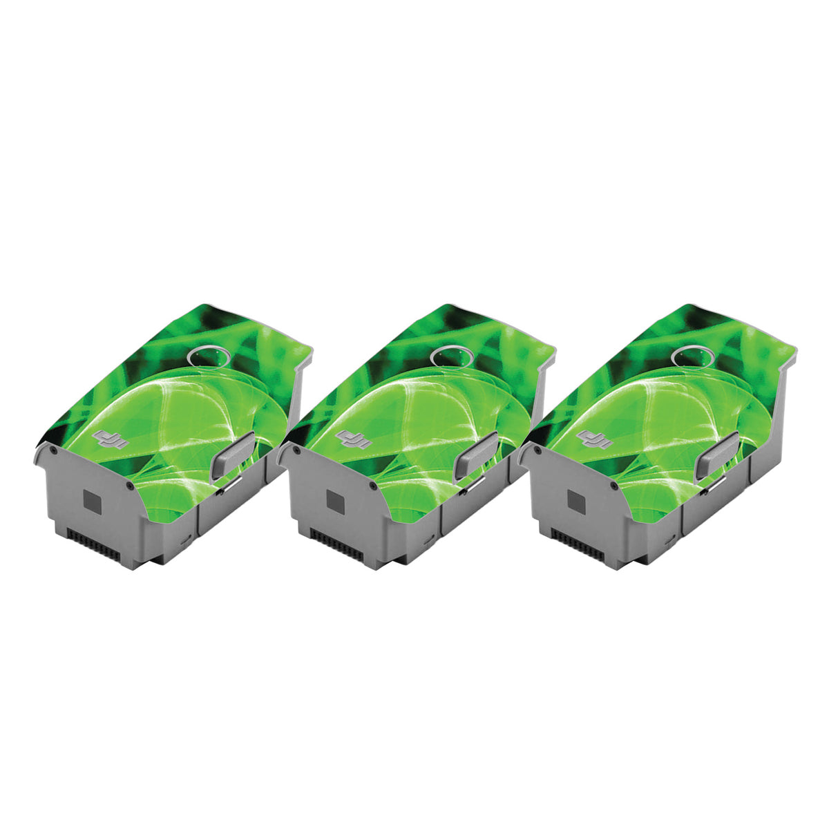 Green Flames Skin For DJI Air 2S 3-pack Battery — MightySkins