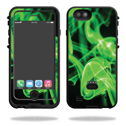 Green Flames Skin For Lifeproof Fre POWER iPhone 6/6S — MightySkins