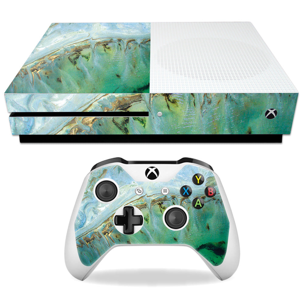 Green Shell Skin For Microsoft Xbox One S — MightySkins