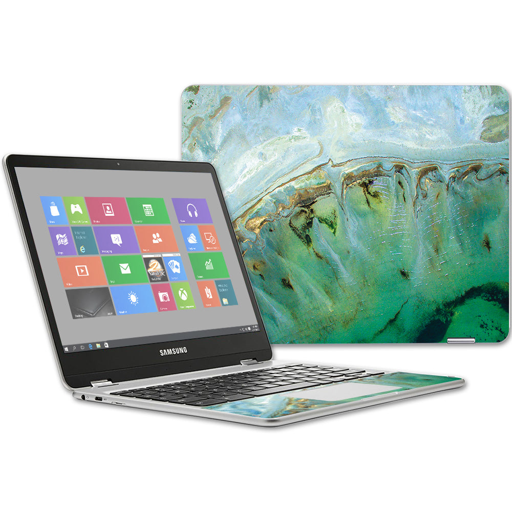 Green Shell Skin For Chromebook Plus 12.3"(2017 — MightySkins