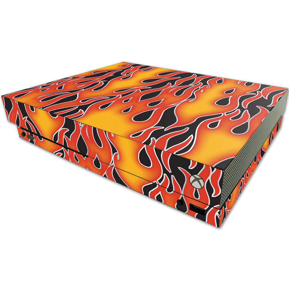 Hot Flames Skin For Microsoft One X Console Only — MightySkins