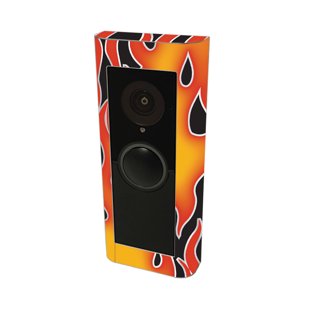 Hot Flames Skin For Ring Video Doorbell Pro 2 — MightySkins