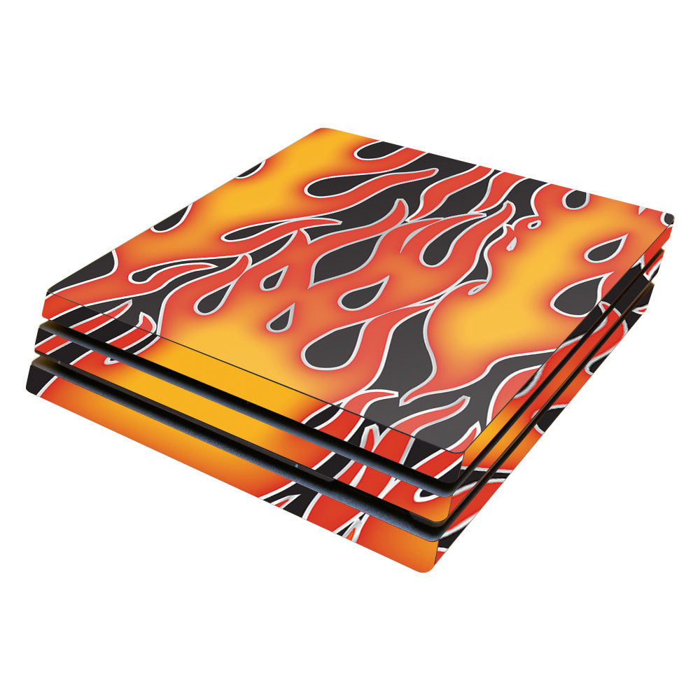 Hot Flames Skin For Sony PS4 Pro Console — MightySkins