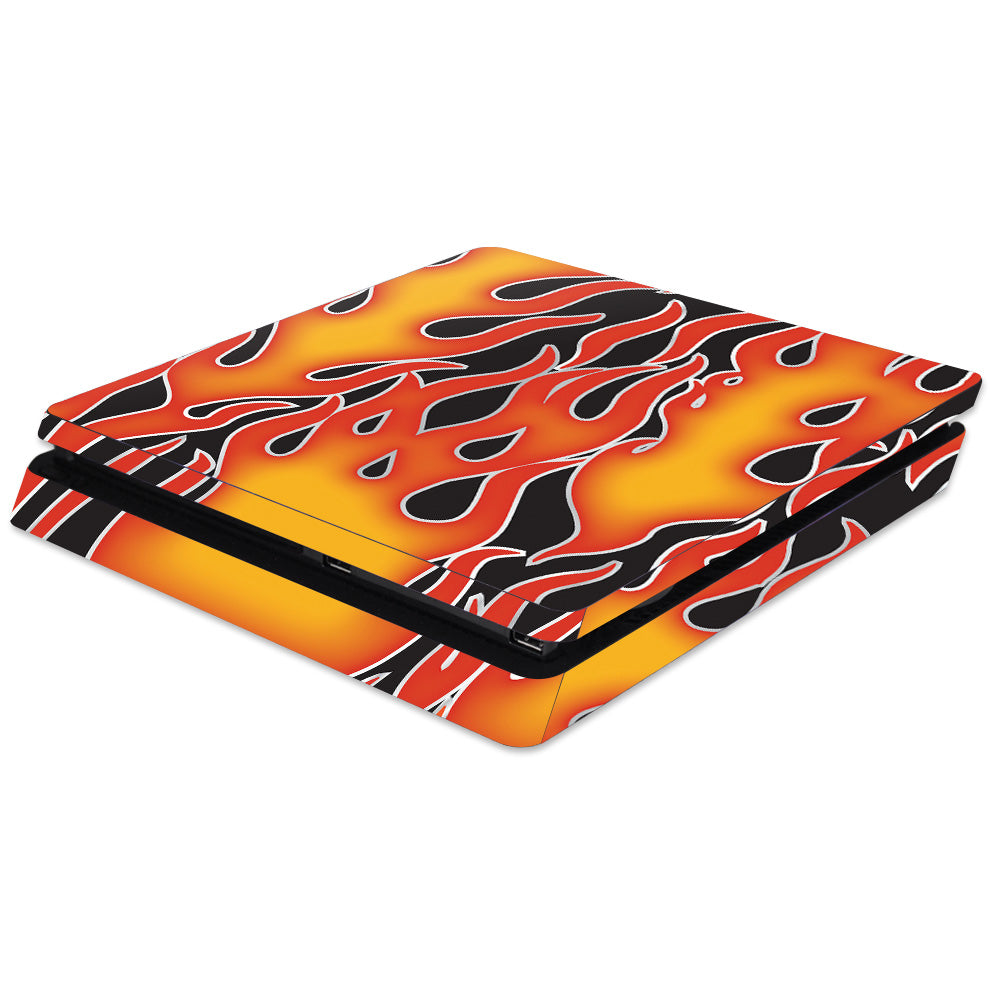 Hot Flames Skin For Sony PS4 Slim Console — MightySkins