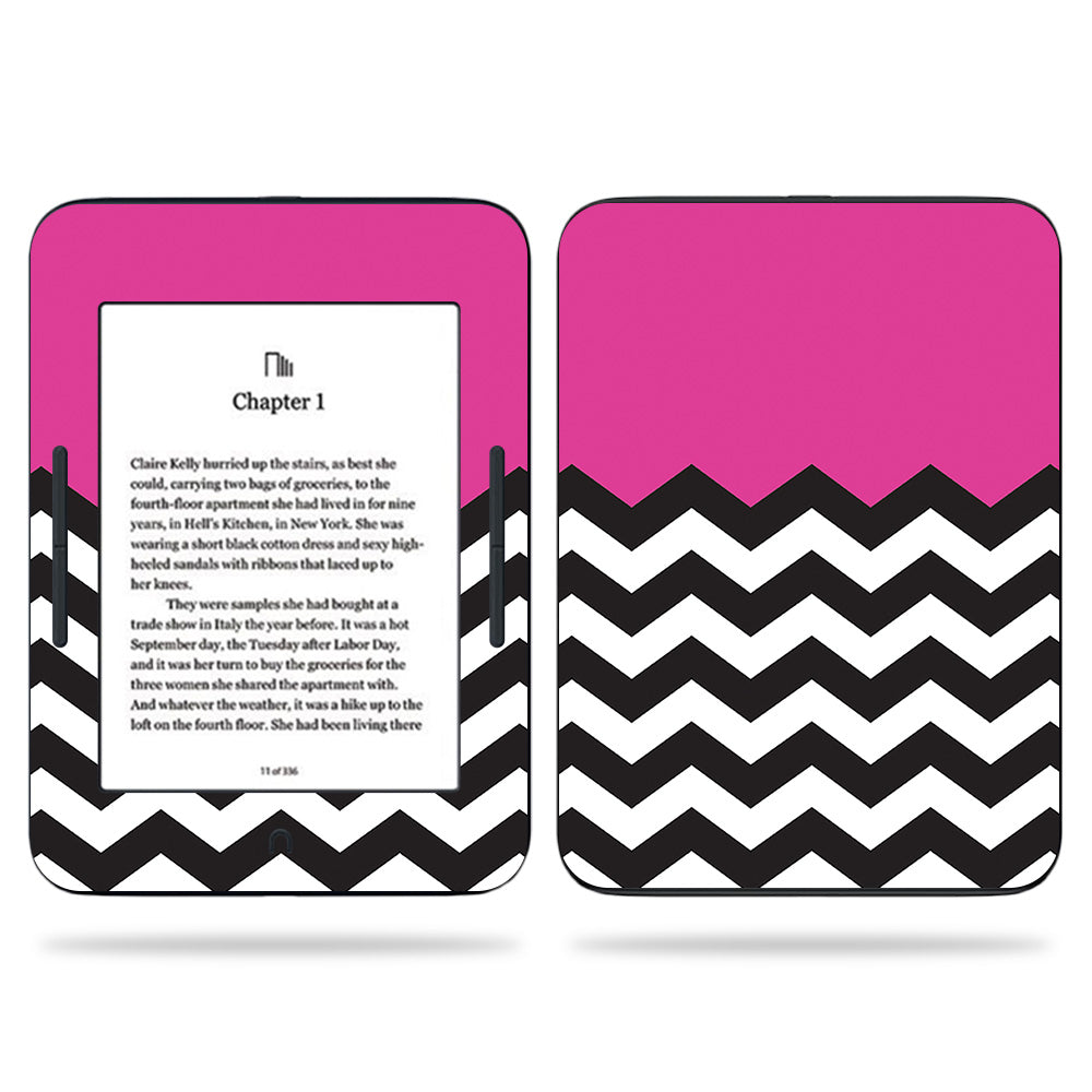 Hot Pink Chevron Skin For Barnes & Noble NOOK GlowLight 3 (2017 ...