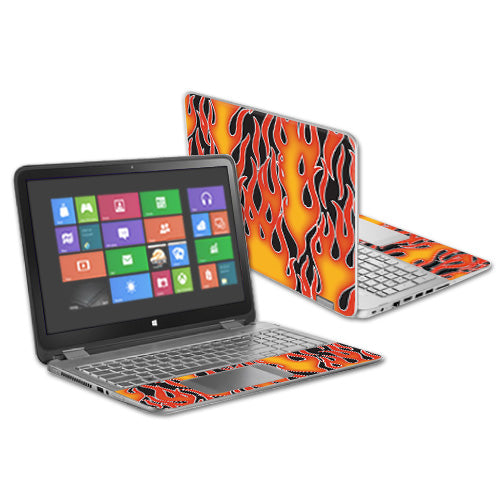 Hot Flames Skin For Pavilion X360 13.3" Touch — MightySkins