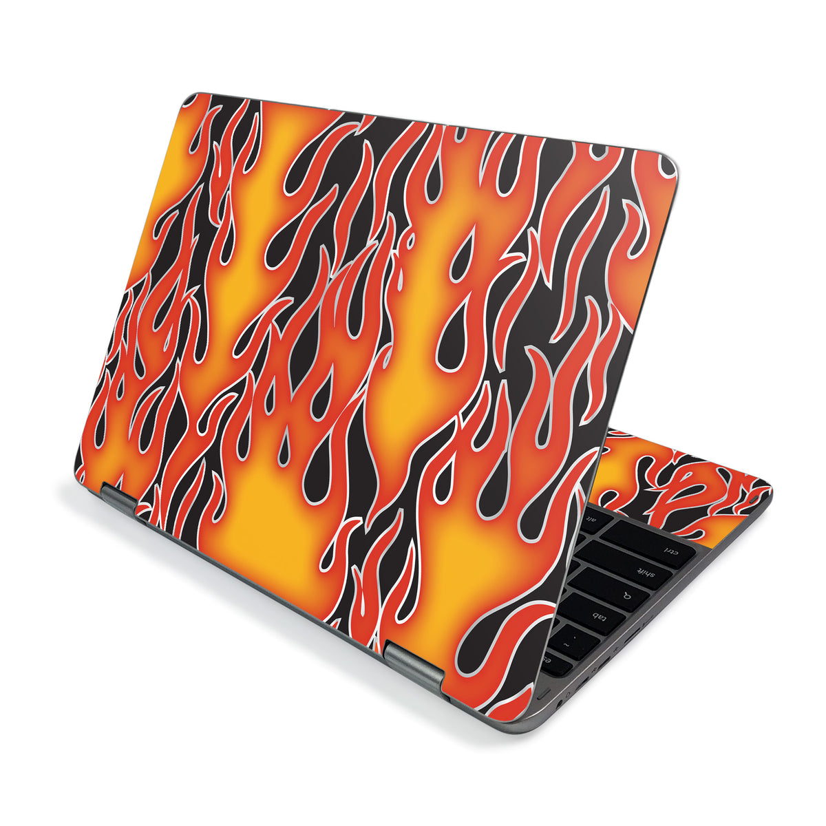 Hot Flames Skin For Chromebook Plus V2 12" (2019) — MightySkins