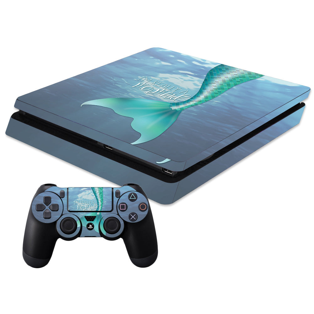 Im Really A Mermaid Skin For Sony PS4 Slim & Controller Combo — MightySkins