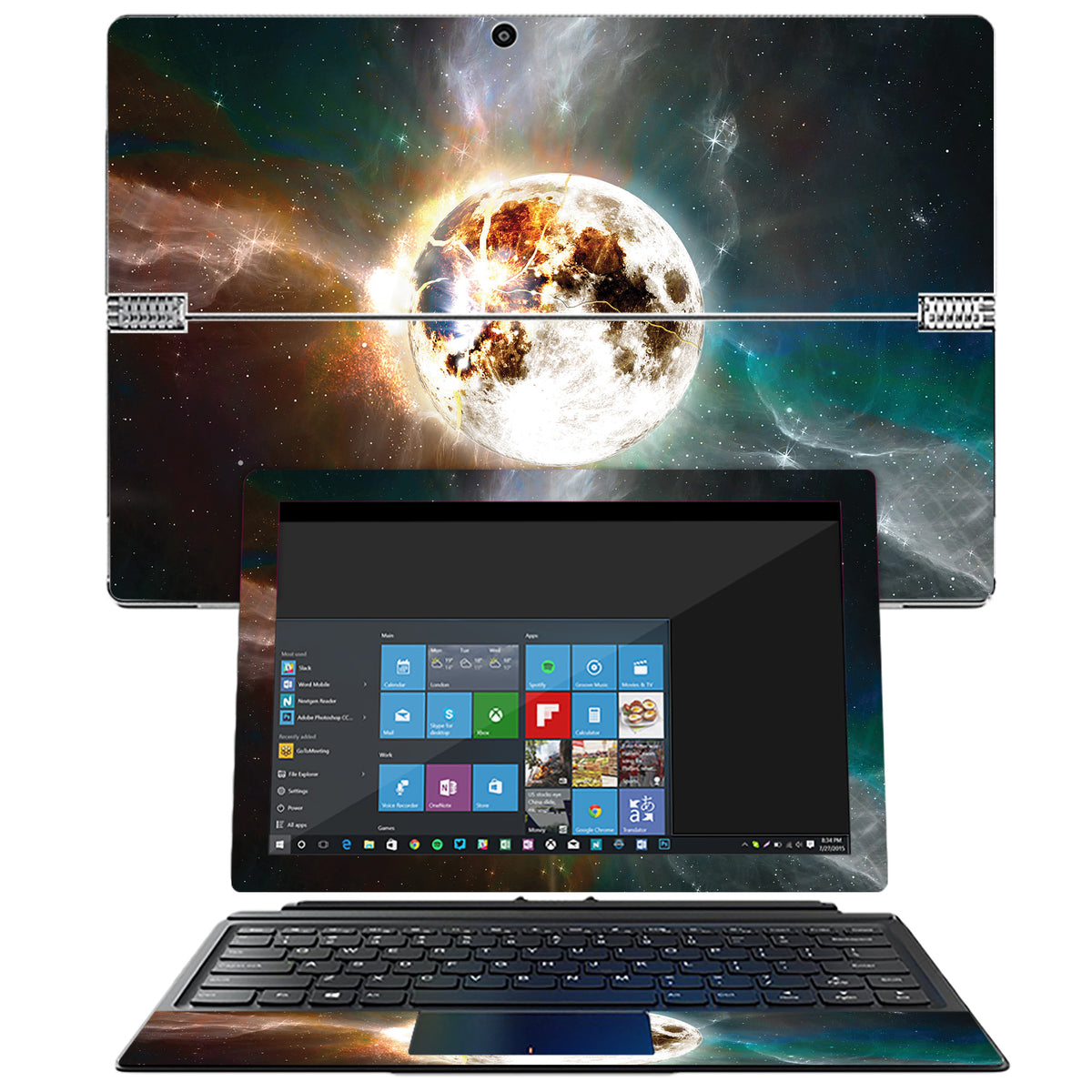 Moon Explosion Skin For MIIX 510 12.2" — MightySkins