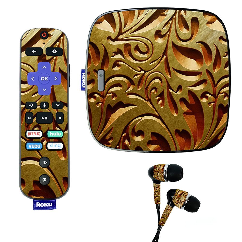Mosaic Gold Skin For Roku Ultra — MightySkins
