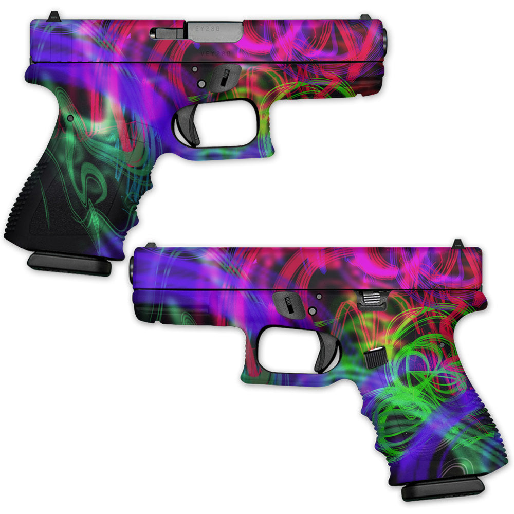 Neon Splatter Skin For Gun Wraps Pistol — MightySkins