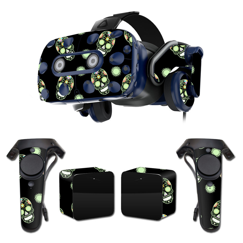Nighttime Skulls Skin For HTC VIVE Pro Full Coverage — MightySkins
