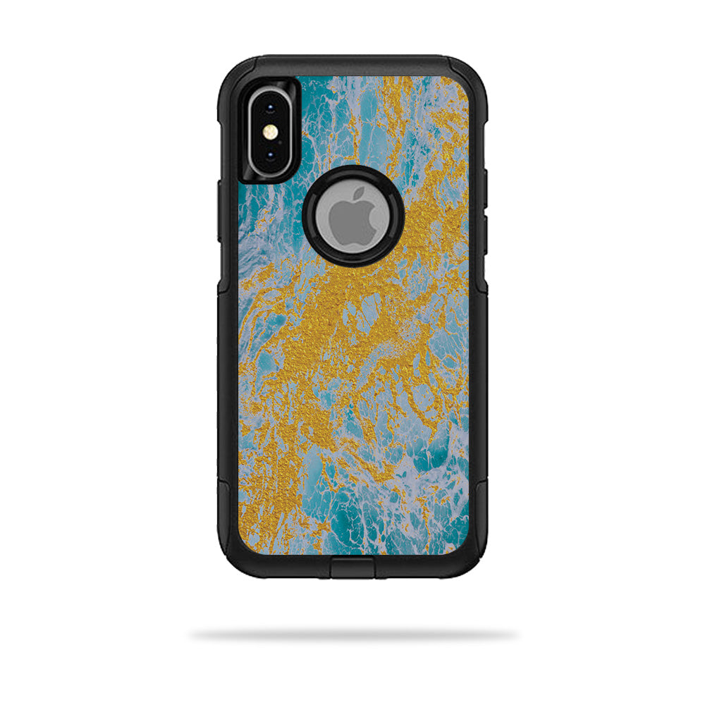 Ocean Marble Skin For OtterBox Commuter iPhone X or XS Case — MightySkins