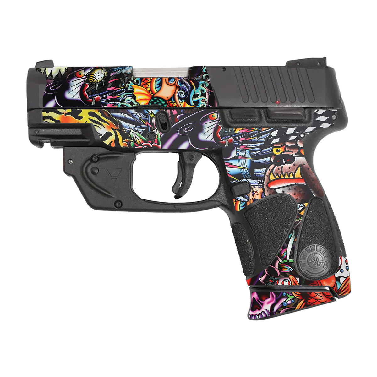 Old School Tattoo Skin For Taurus PT111 Millennium G2/G2C/G2S — MightySkins