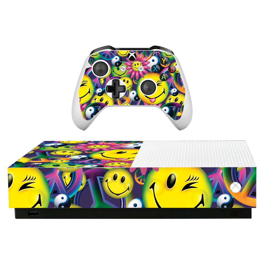 Peace Smile Skin For Microsoft Xbox One S All-Digital Edition — MightySkins