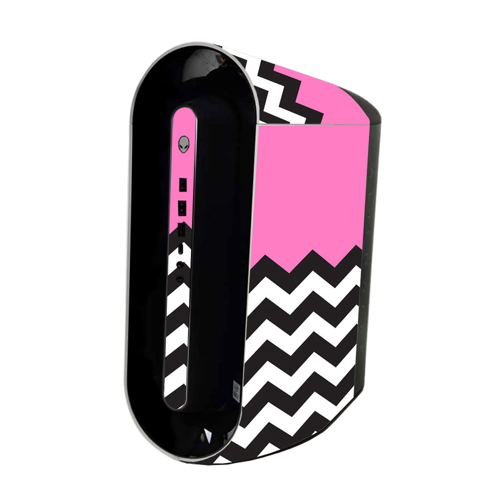 Pink Chevron Skin For Alienware Aurora R11 Gaming Desktop — MightySkins