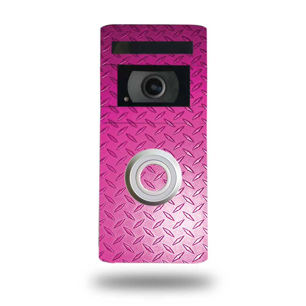 Pink Diamond Plate Skin For Ring Video Doorbell 3 & 3 Plus — MightySkins