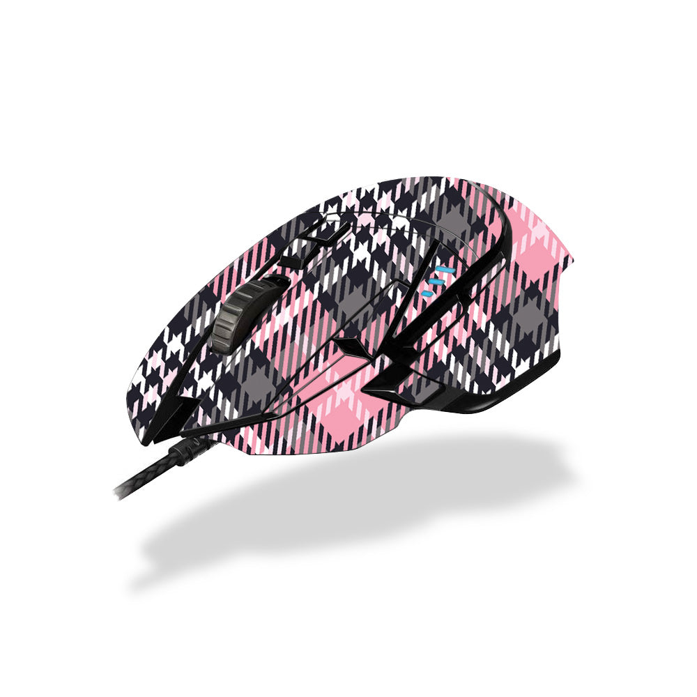 Pink Plaid Skin For Logitech G502 Hero / Proteus — MightySkins