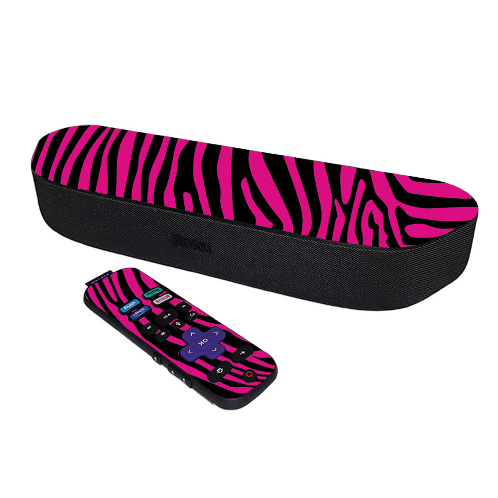 Pink Zebra Skin For Roku Streambar Media Player (2020) — MightySkins