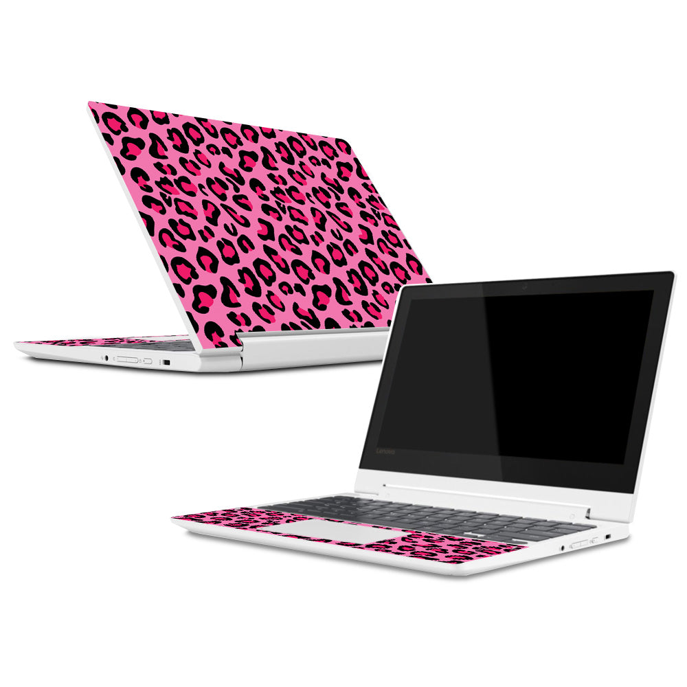 Pink Leopard Skin For Chromebook C330 (2018) — MightySkins