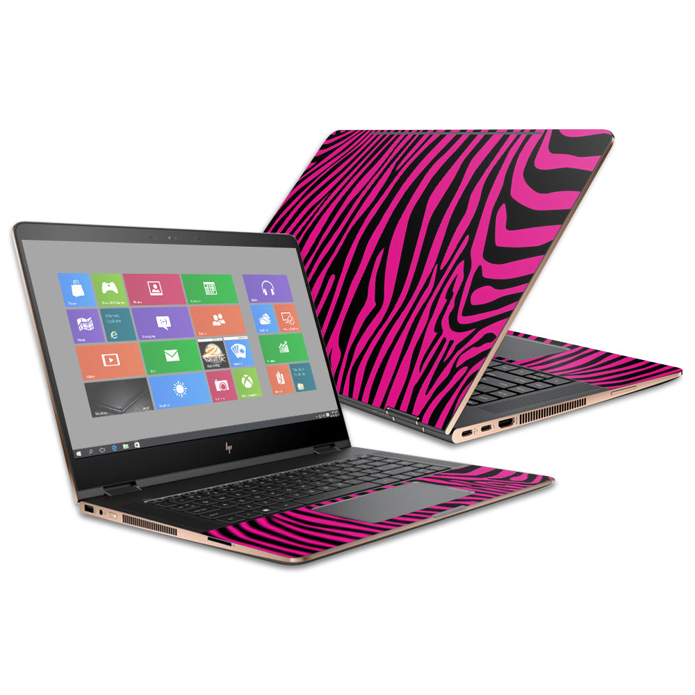 Pink Zebra Skin For Spectre x360 Convertible 15.6" (2017) — MightySkins