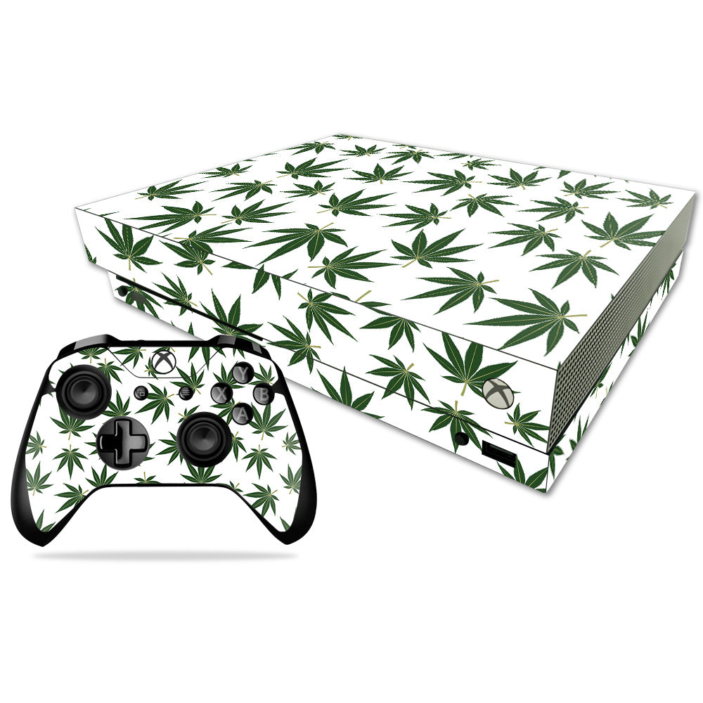 Pot Leaves Green Skin For Microsoft Xbox One X — MightySkins