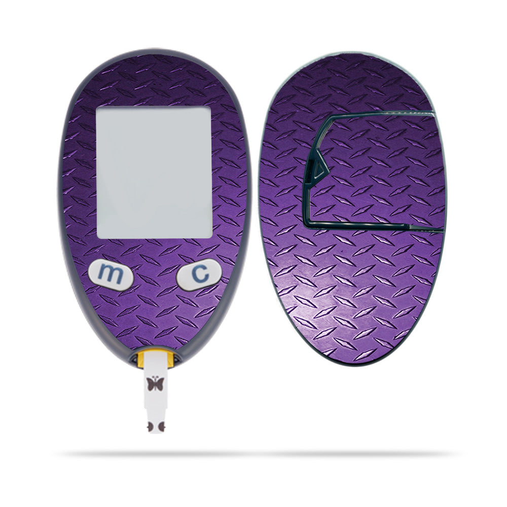 Purple Diamond Plate Skin For Abbott FreeStyle Freedom Lite — MightySkins