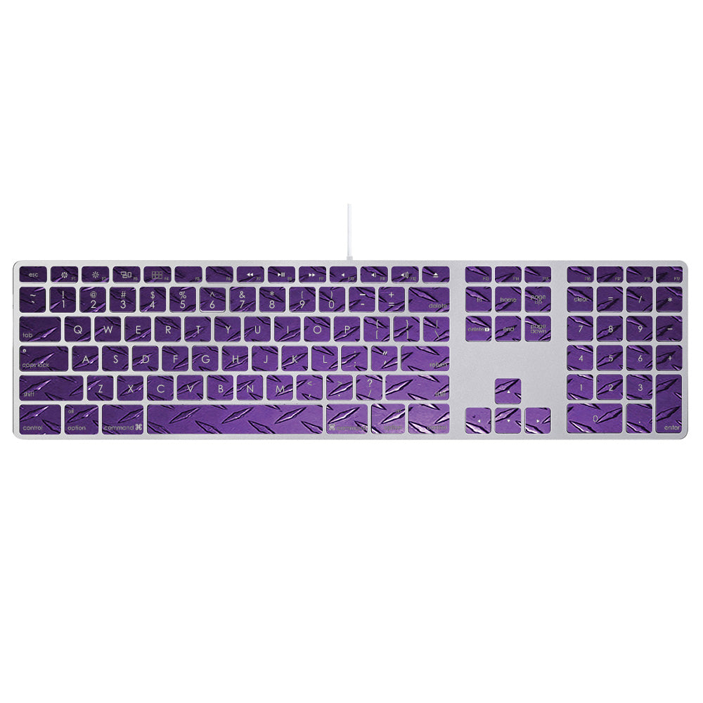 Purple Diamond Plate Skin For Apple Keyboard with Keypad MB110LL/B ...