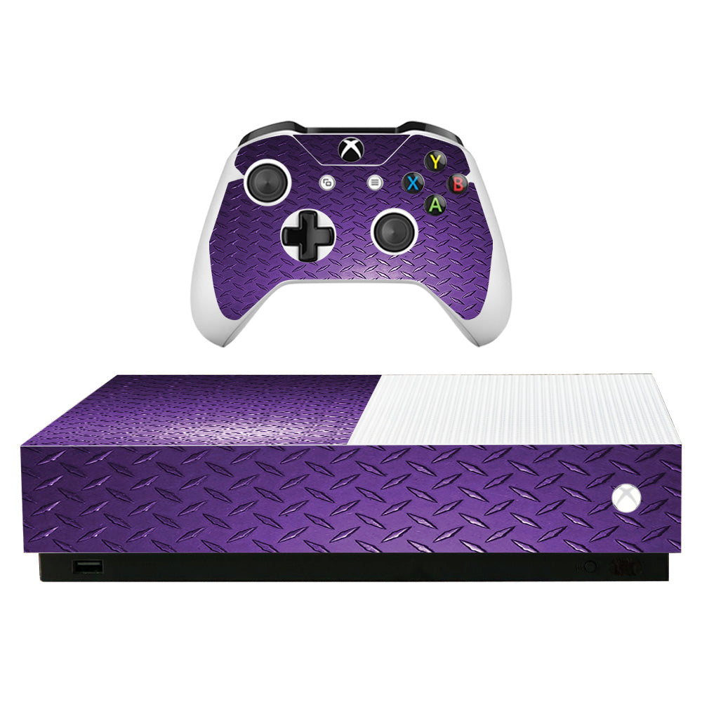 Purple Diamond Plate Skin For Microsoft Xbox One S All-Digital Edition ...