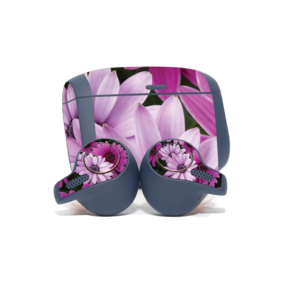 Purple Flowers Skin For Jabra Elite Active 65T — MightySkins