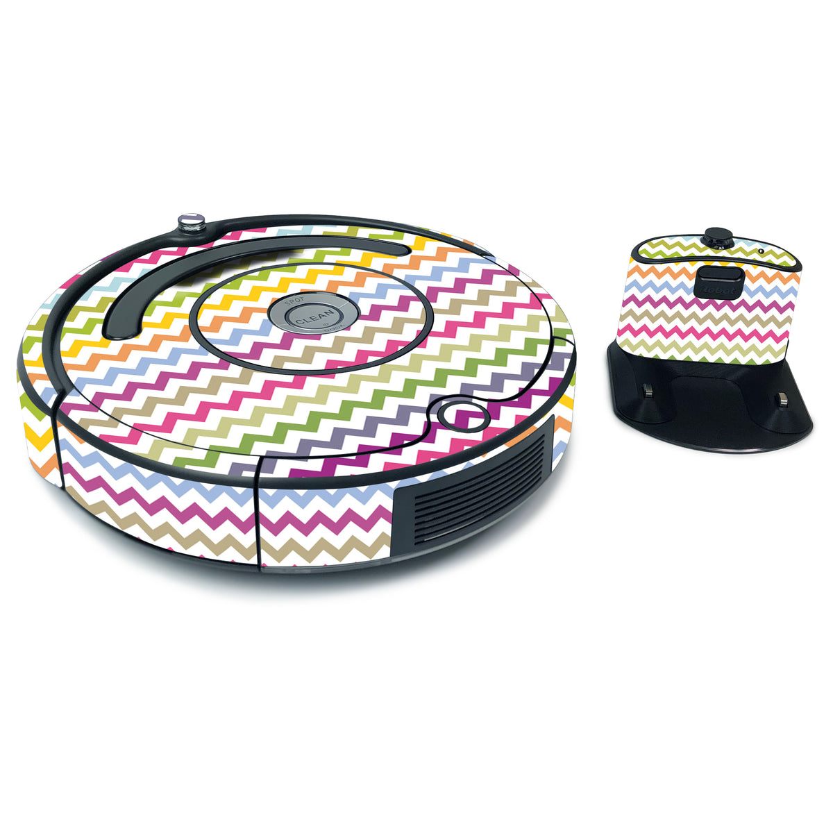 Rainbow Chevron Skin For iRobot Roomba 675 Max Coverage — MightySkins