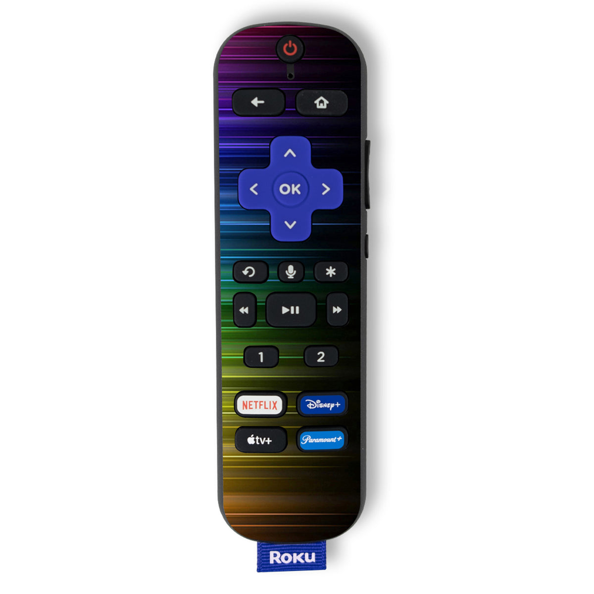 Rainbow Streaks Skin For Roku Voice Remote Pro — MightySkins
