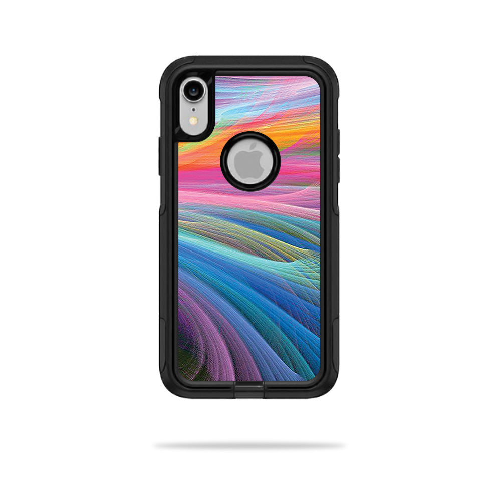 Rainbow Waves Skin For OtterBox Commuter iPhone XR — MightySkins