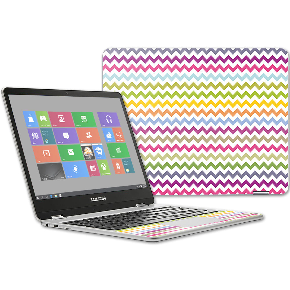 Rainbow Chevron Skin For Chromebook Plus 12.3"(2017 — MightySkins