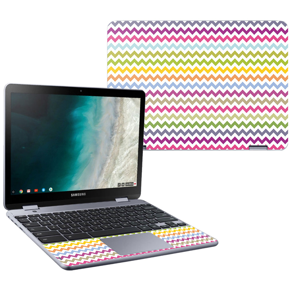 Rainbow Chevron Skin For Chromebook Plus LTE (2018) — MightySkins
