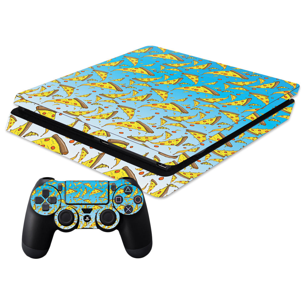 Raining Pizza Skin For Sony PS4 Slim & Controller Combo — MightySkins