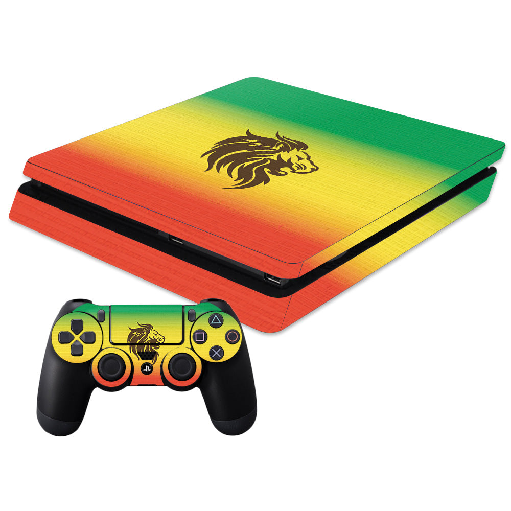 Rasta Lion Skin For Sony PS4 Slim & Controller Combo — MightySkins