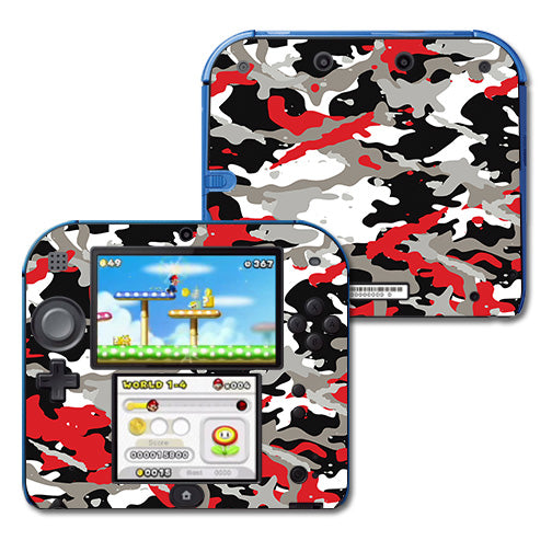 Red Camo Skin For Nintendo 2DS — MightySkins
