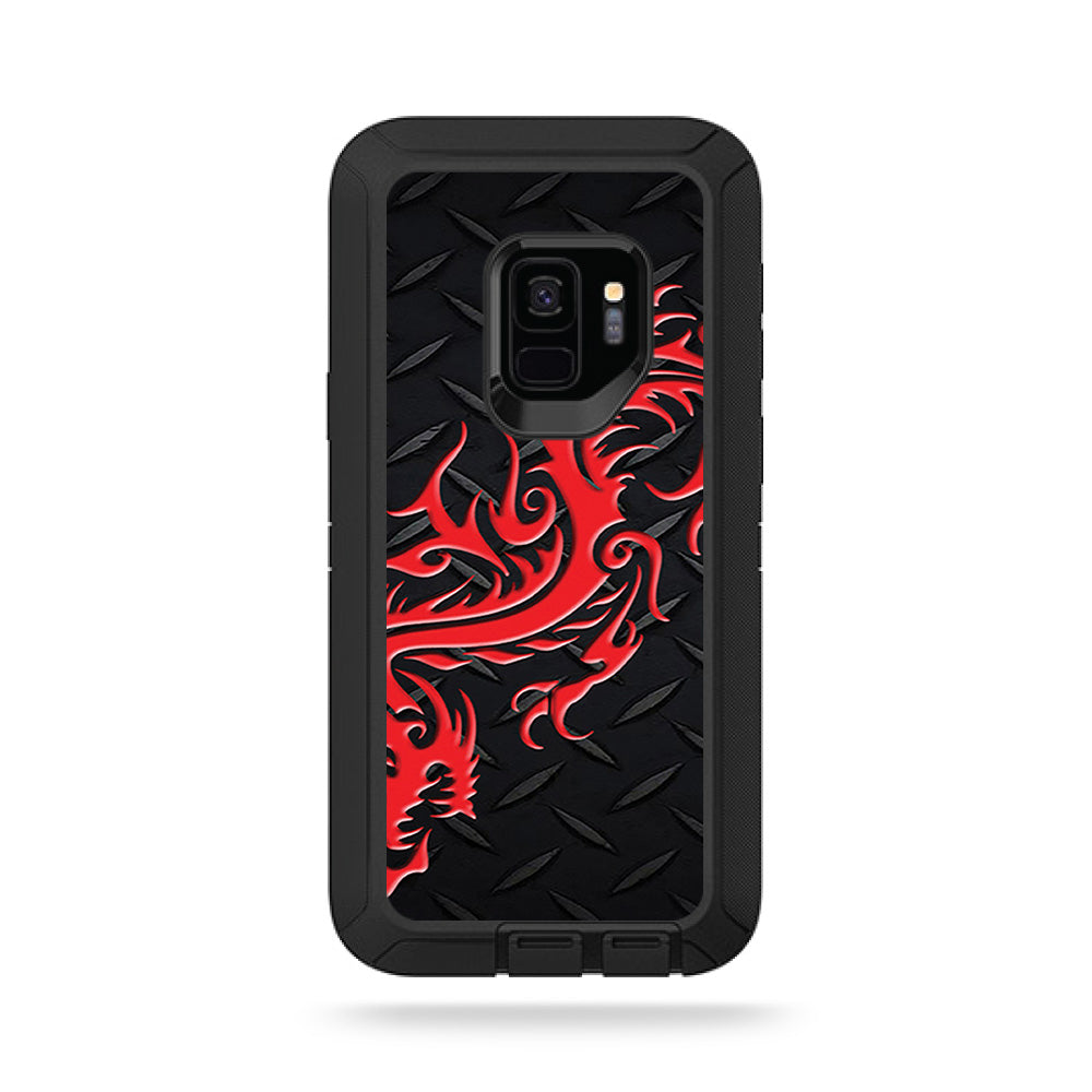 Red Dragon Skin For OtterBox Defender S9 — MightySkins