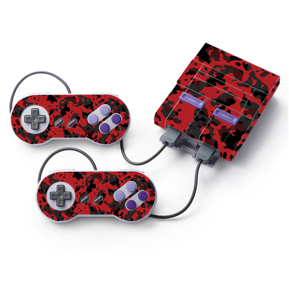 Red Modern Camo Skin For Nintendo Super NES Classic — MightySkins