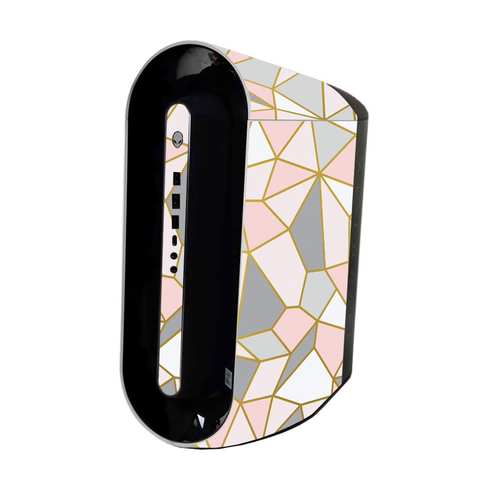 Rose Gold Polygon Skin For Alienware Aurora R11 Gaming Desktop ...