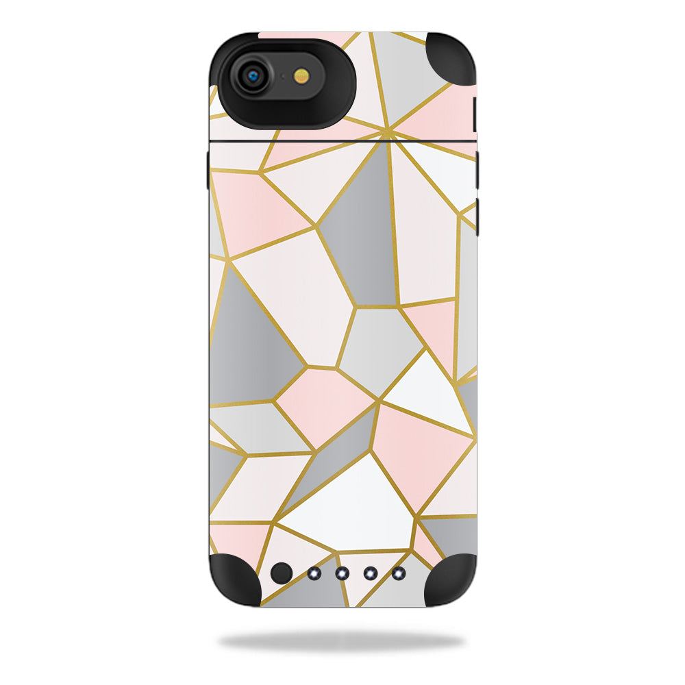 Rose Gold Polygon Skin For Mophie Juice Pack Air iPhone SE (2020) / 7 / ...