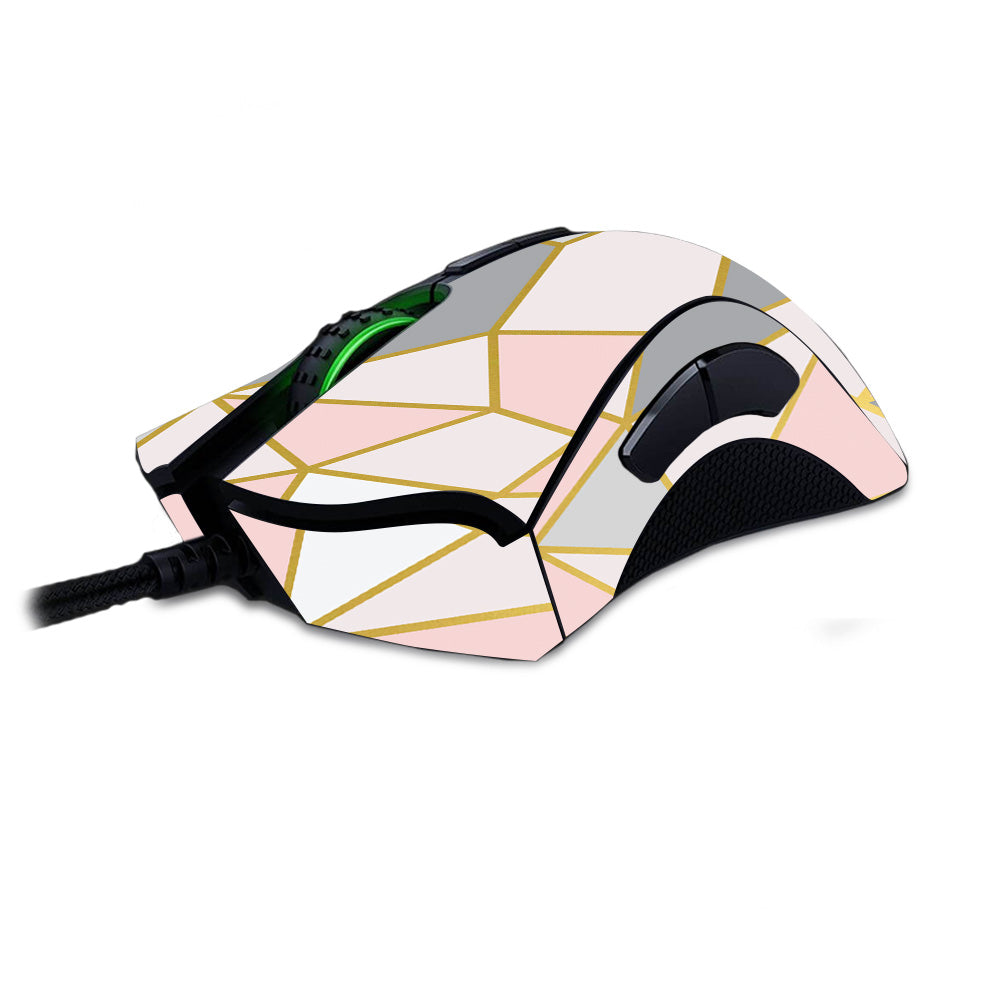 Rose Gold Polygon Skin For Razer Deathadder Elite — MightySkins
